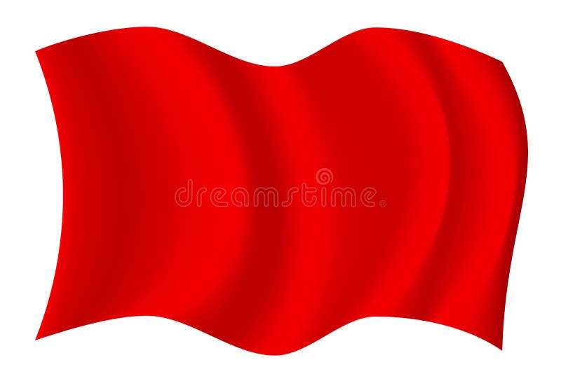 Rode vlag vector illustratie. Illustration of voorzichtigheid - 42176475