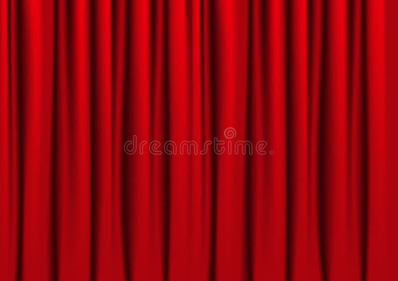 Rode gordijnen vector illustratie. Illustration of ontwerp - 33233608
