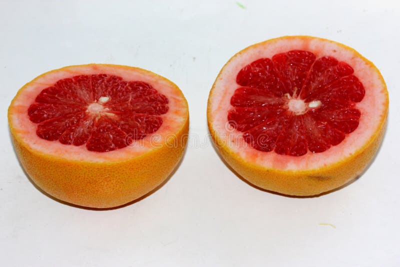 Rode Grapefruit, Paradisi Citrusvrucht X Stock Foto - Image of hybride ...