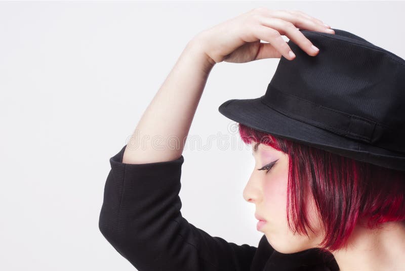 Rode haren en Zwarte hoed stock afbeelding. Image of zorg - 30645873