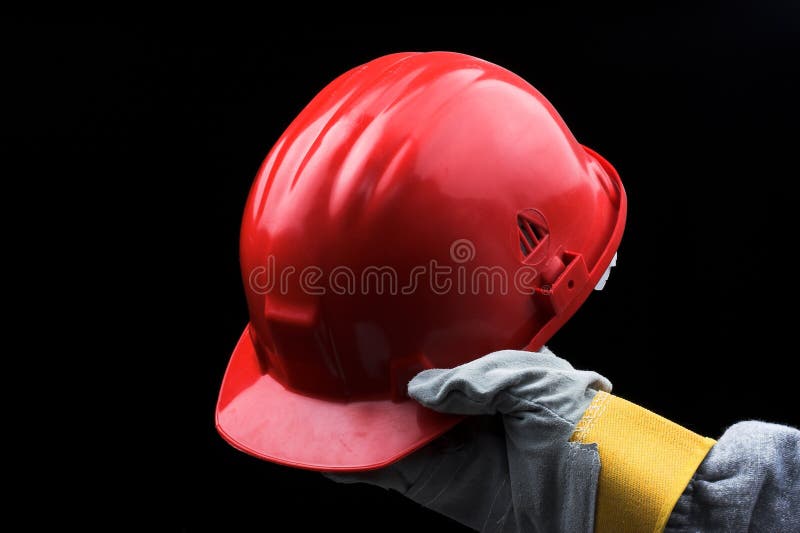 Rode helm stock foto. Image of plannen, regelgeving, voorzichtig - 13125762