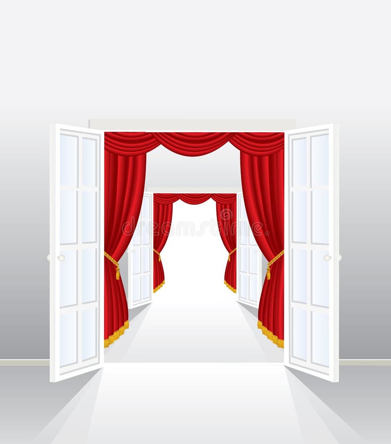 Rode ingang vector illustratie. Illustration of geïsoleerd - 17027515