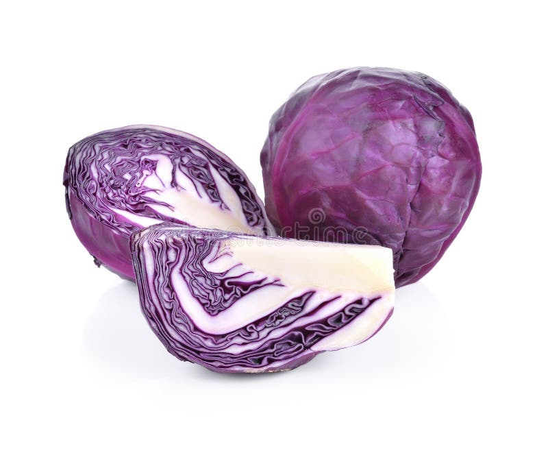 Rode Kool Geïsoleerd Op Wit Stock Foto - Image of voeding, landbouw ...