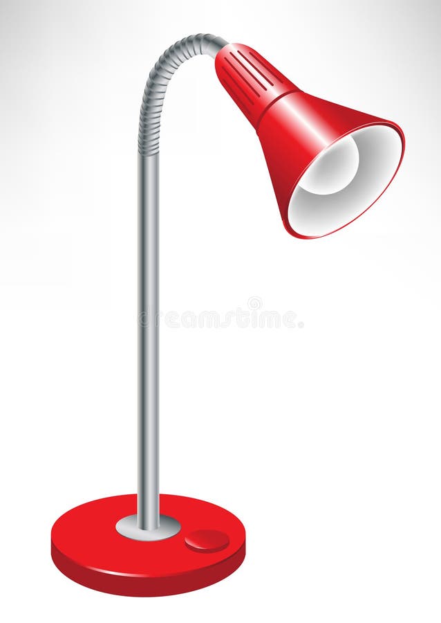 Rode lamp vector illustratie. Illustration of modern - 21620133