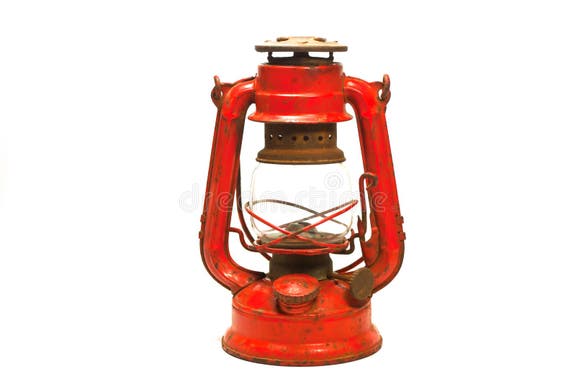 Rode lantaarn stock afbeelding. Image of kerosine, retro - 17471223