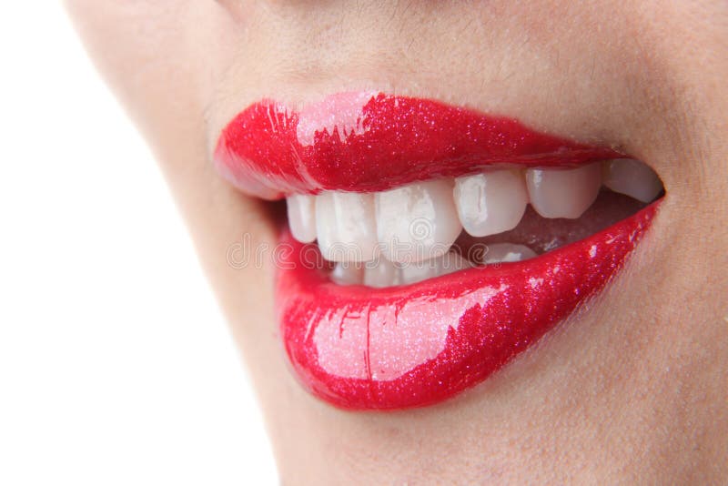 Rode lippen stock afbeelding. Image of vrij, blij, verrukkelijk - 15238429