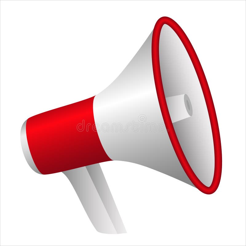 Rode megafoon vector illustratie. Illustration of luidspreker - 40236069