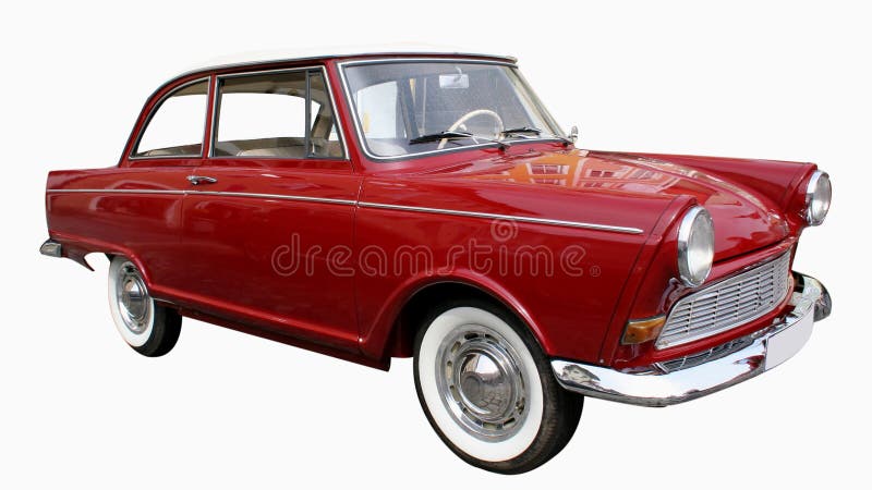 Rode oldtimer stock afbeelding. Image of toon, kromme - 1325877