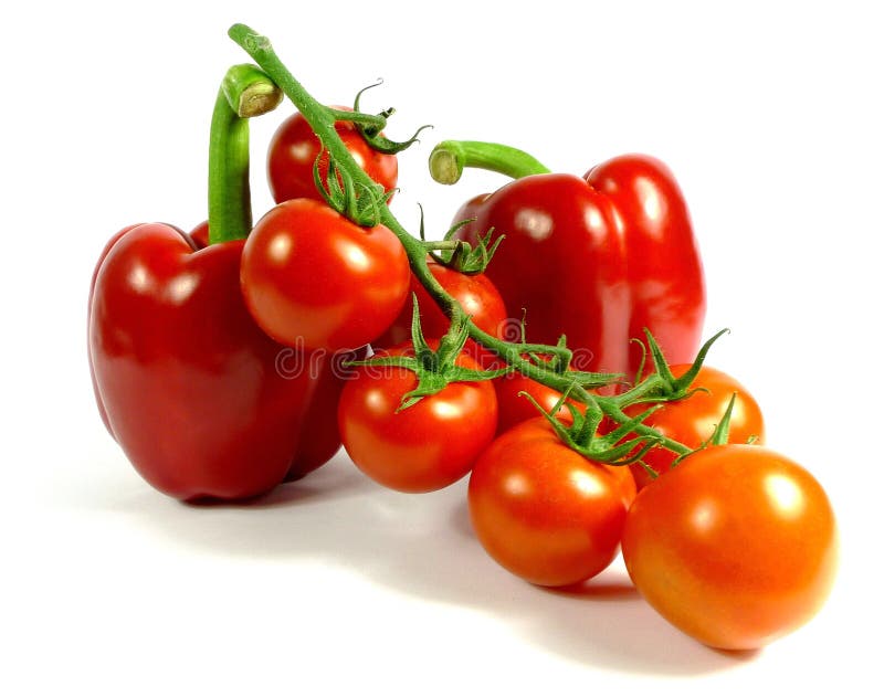 Rode paprika en tomaat stock afbeelding. Image of zomers - 59100053