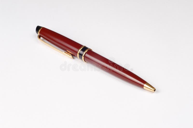 Rode pen stock foto. Image of trek, inkt, werkgever, rood - 1488014