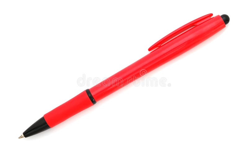 Rode pen stock foto. Image of één, niemand, rood, stijl - 16828836