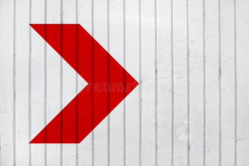 Rode Pijl En Witte Bedrijfskrabbels Tegen Bord En Muur Stock Foto ...