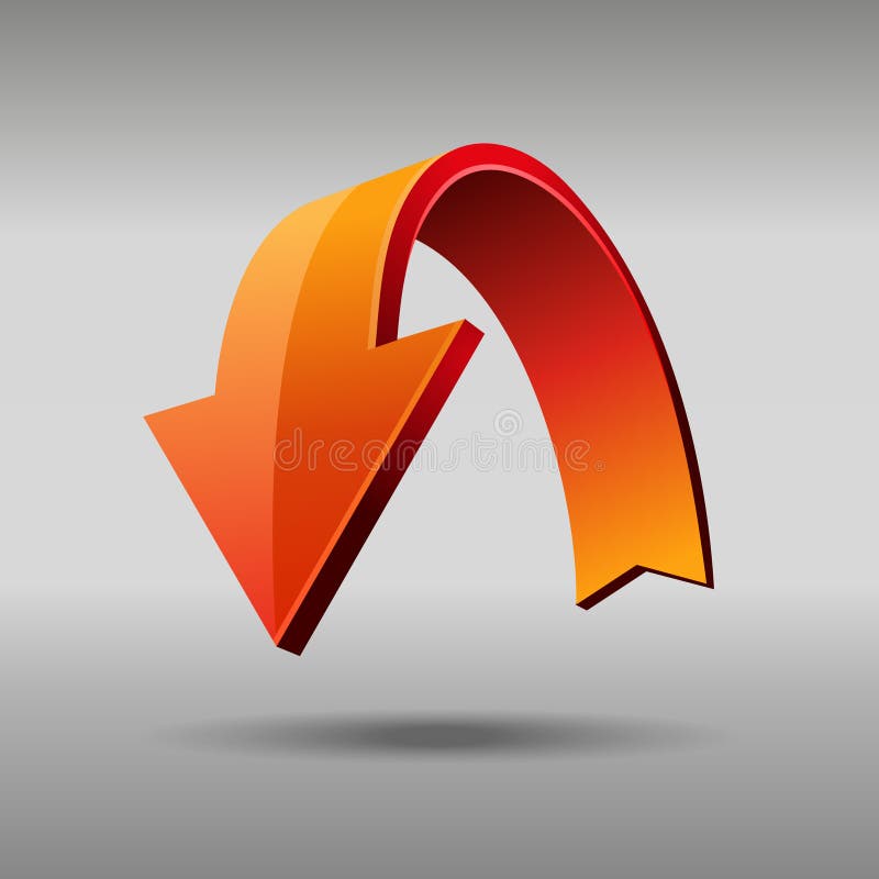 3D ronde pijl stock illustratie. Illustration of dimensionaal - 13469571