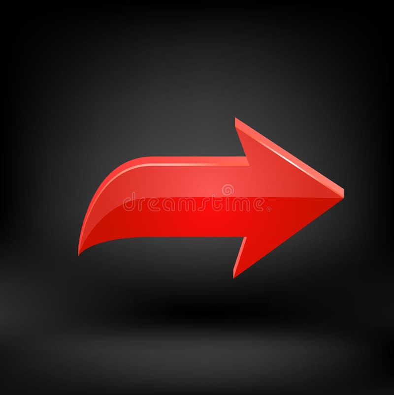 Rode pijl Vector vector illustratie. Illustration of vorm - 47586697