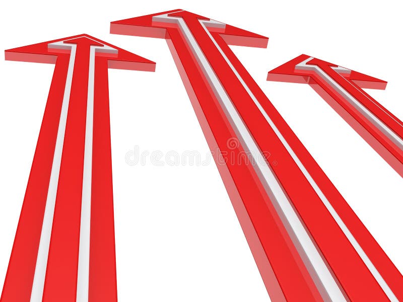 Rode pijlen stock illustratie. Illustration of pijlen - 14023675