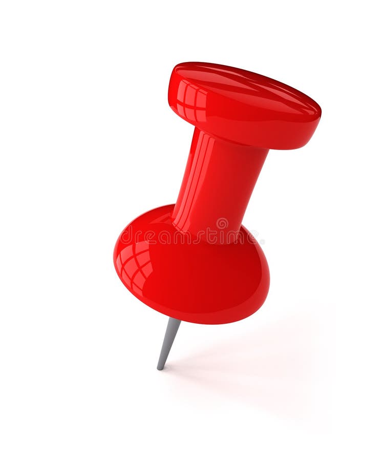 Rode plastic punaise stock illustratie. Illustration of duim - 56250685