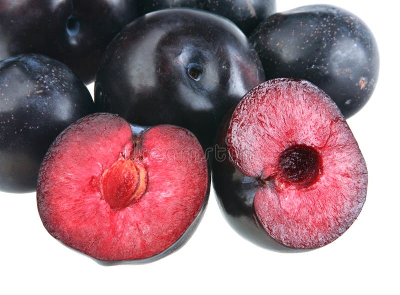 Rode pruim stock afbeelding. Image of pruim, salade, gewas - 3150933