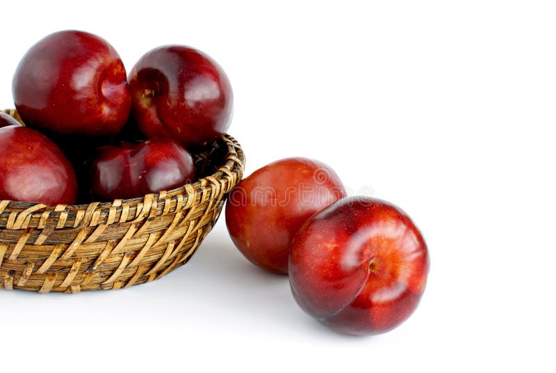 Rode pruimen stock afbeelding. Image of gastronomisch - 14817771