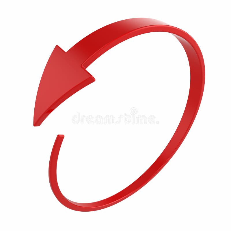 Rode ronde pijl stock illustratie. Illustration of samenvatting - 36025790