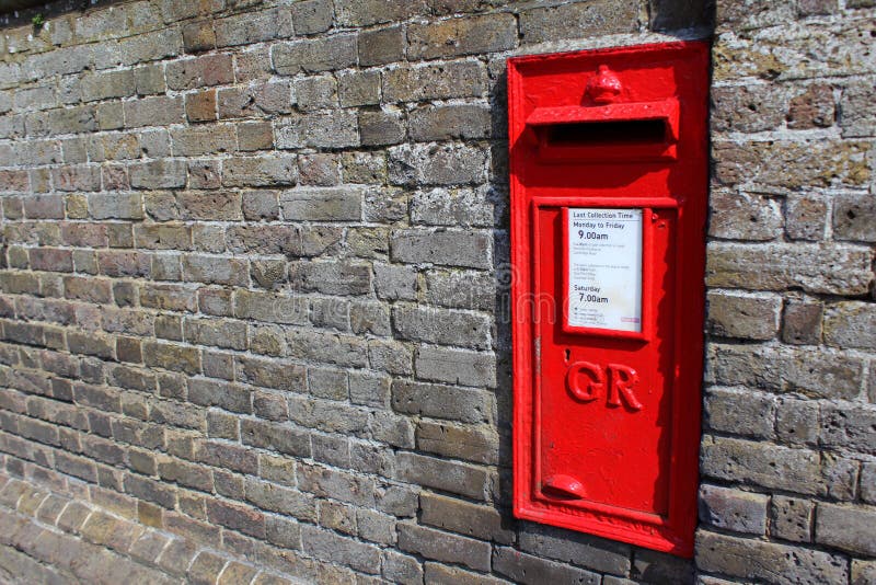 Rode Royal Mail-postbus Engeland Redactionele Stock Afbeelding - Image ...