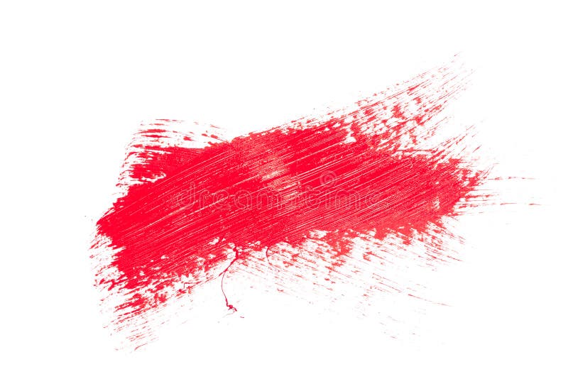 Geschilderde Rode Streep Van Krijt Stock Afbeelding - Image of schets ...