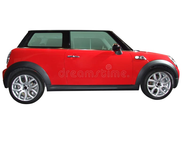 Rode auto stock foto. Image of geïsoleerd, huur, koplamp - 4669112