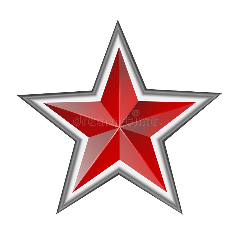 Rode ster vector illustratie. Illustration of pictogram - 77058081