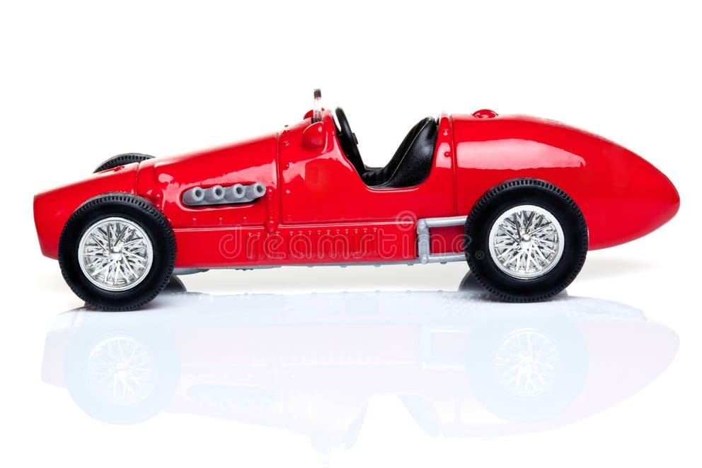 Rode Stuk Speelgoed Raceauto Stock Foto - Image of besnoeiing ...