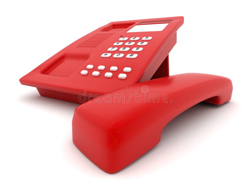 Rode telefoon stock illustratie. Illustration of modern - 20860417