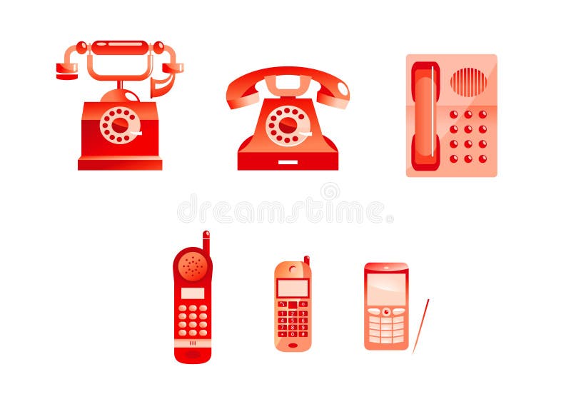 De tekens van de telefoon stock illustratie. Illustration of globaal ...