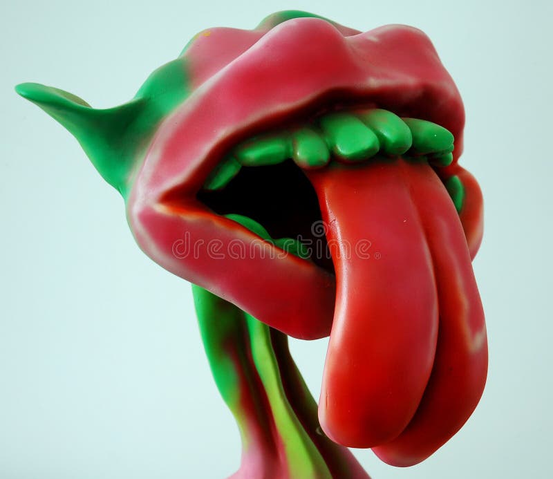 Rode tong stock foto. Image of rood, tand, leuk, klein - 1605616