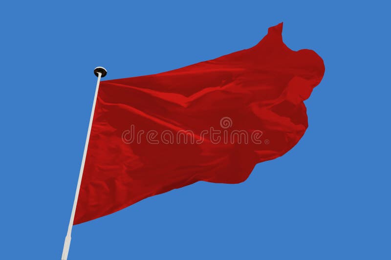 Rode vlag stock afbeelding. Image of symbool, teken, leger - 5174953