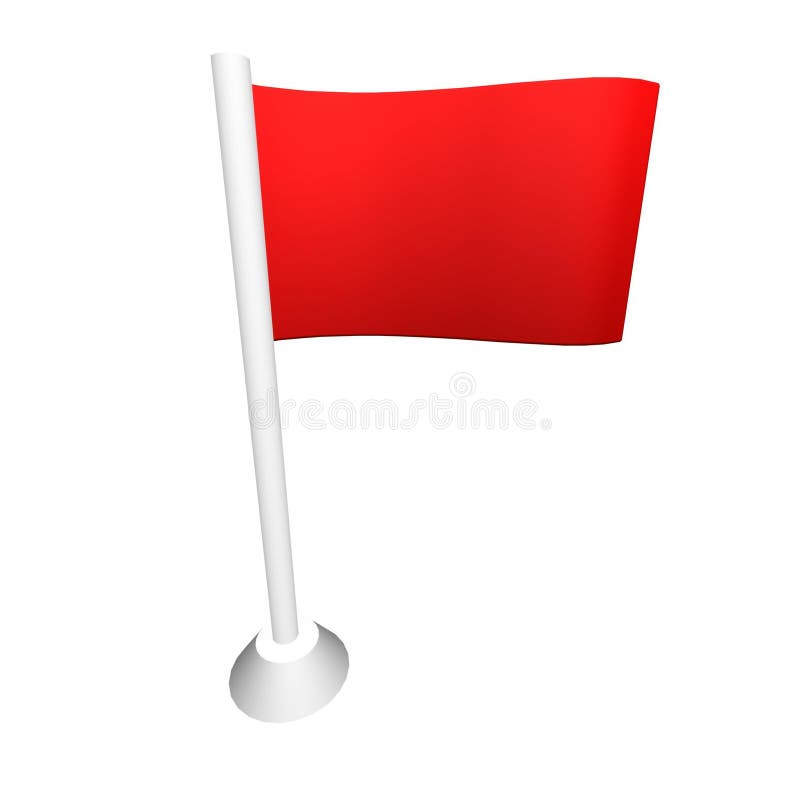 Rode vlag stock illustratie. Illustration of rood, renderen - 9912055
