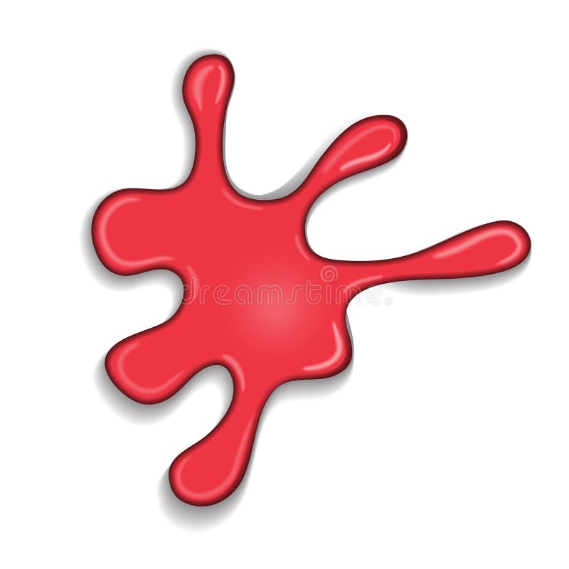 Rode vlek vector illustratie. Illustration of vlek, schaduw - 33274486