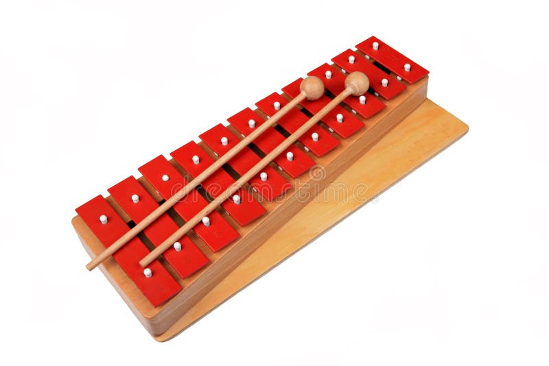 Rode xylofoon stock afbeelding. Afbeelding bestaande uit resonators ...