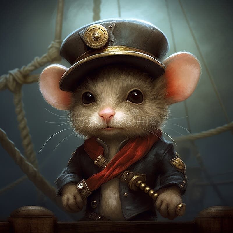 Small Rodent Pirate Character, Created Using Ai Generative. Stock ...