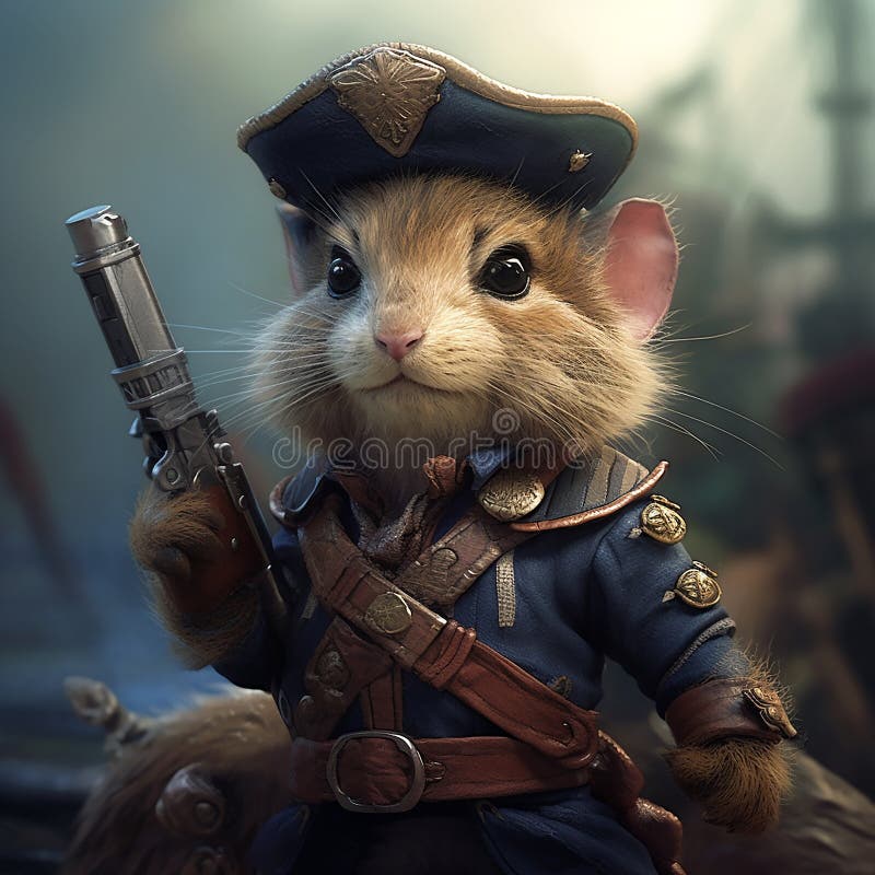 Hamster Character Holding Sparklers, Celebrating. Created Using Ai ...