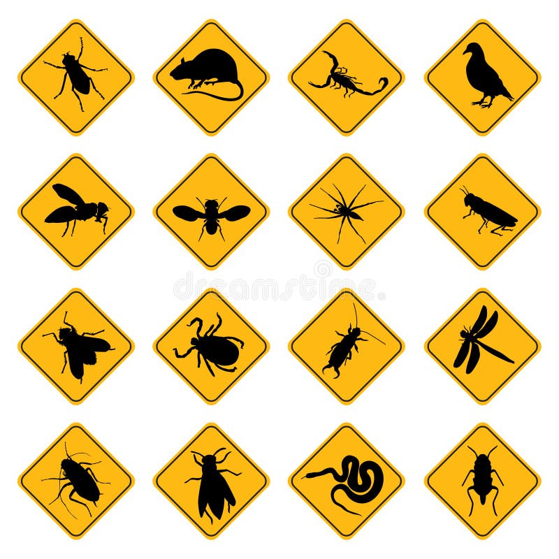 Rodent and Pest Warning Signs 2 Stock Vector - Illustration of ...