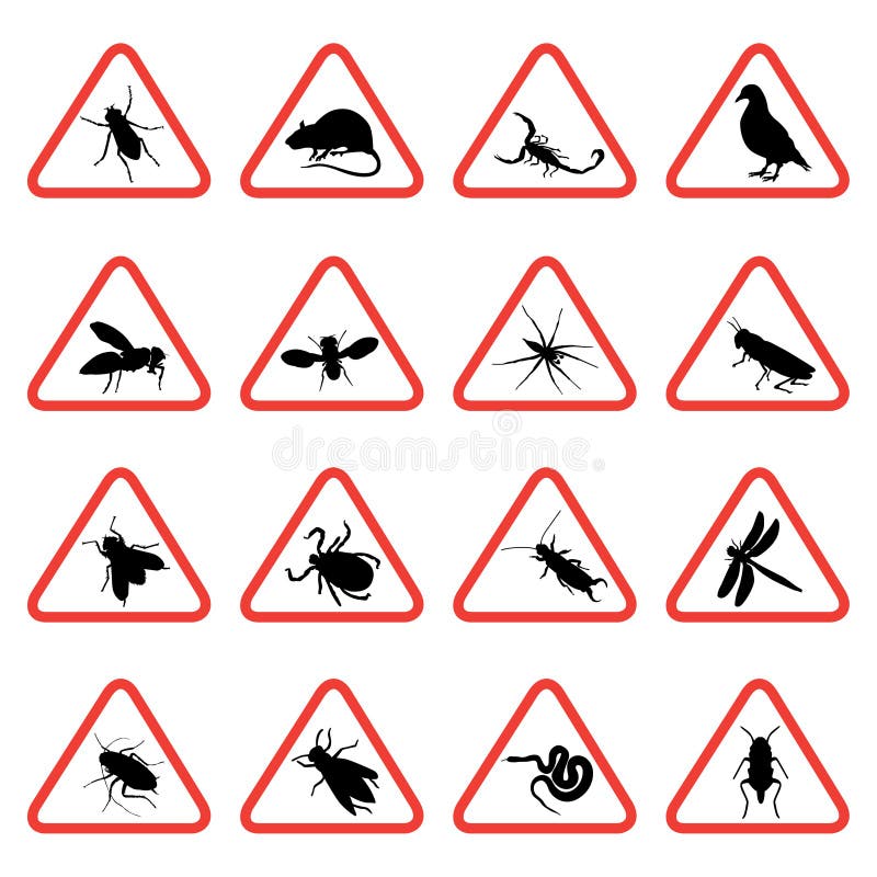 Rodent and Pest Warning Signs 2 Stock Vector - Illustration of ...