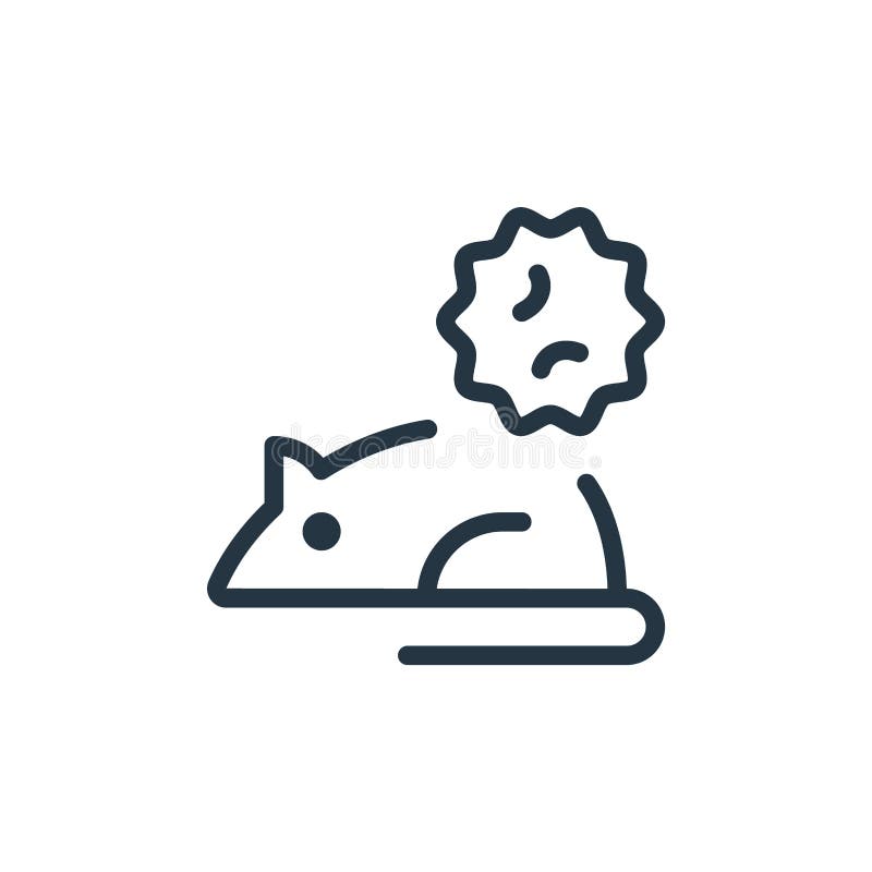 Rodent Vector Icon Isolated on White Background. Outline, Thin Line ...