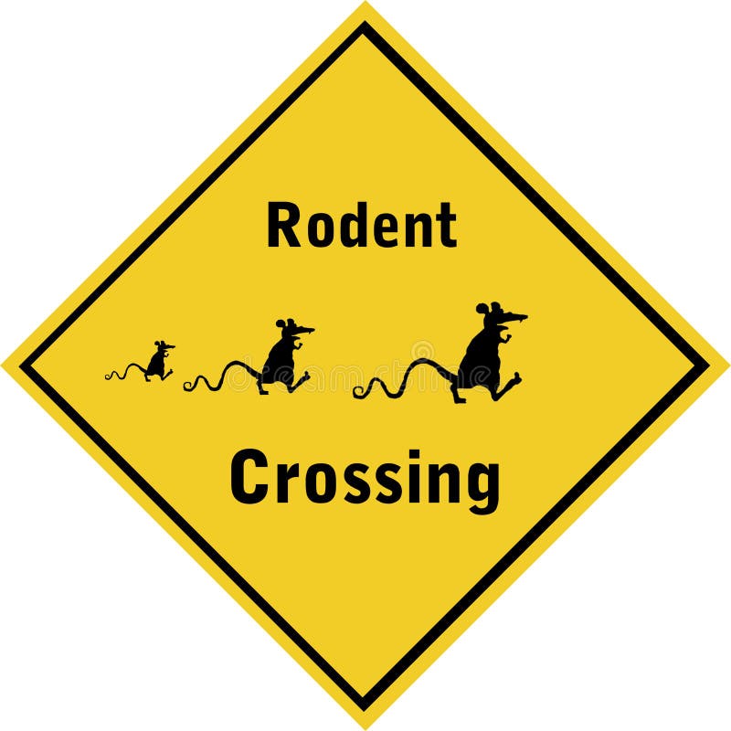 RodentCrossing-01 stock illustration. Illustration of sign - 7501576