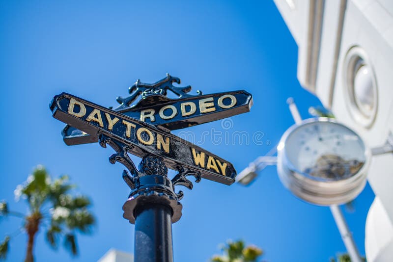 Rodeo Drive sign stock image. Image of landscape, tourism - 122536491