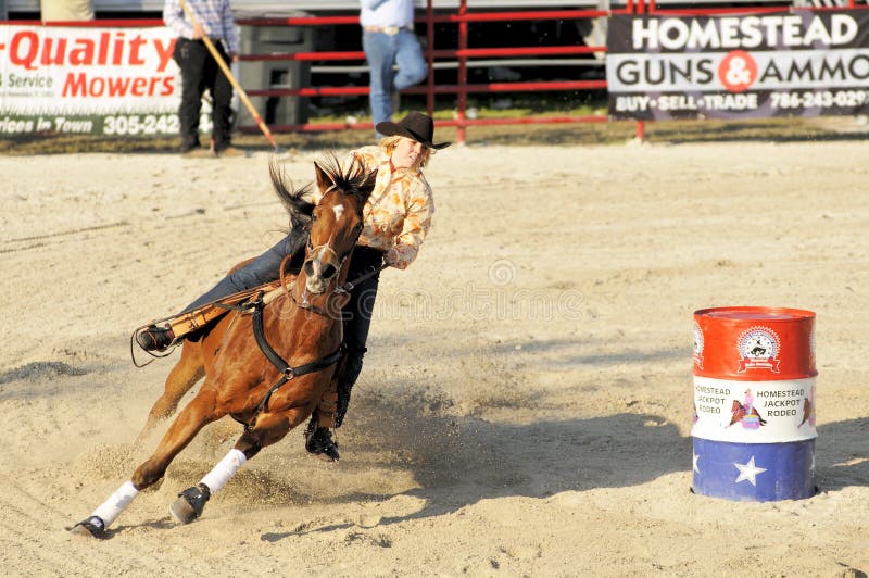 Rodeo Fast Turn editorial image. Image of barrel, turn - 7978970