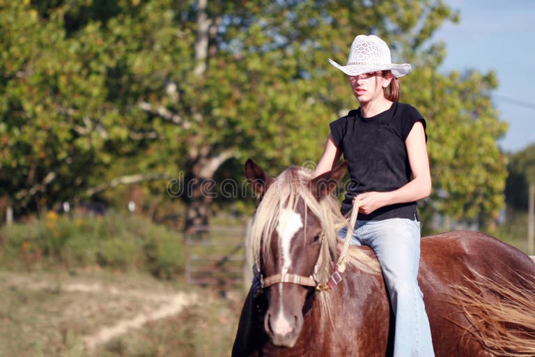 Rodeo Girl stock image. Image of trail, girl, riding, rodeo - 4987231