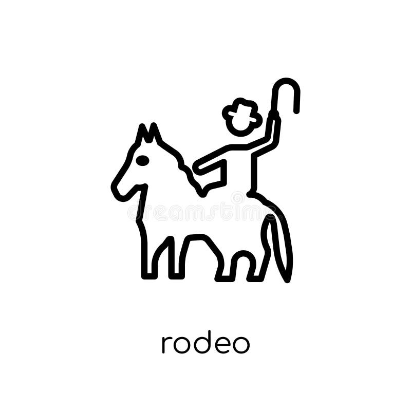Rodeo Icon from Circus Collection. Stock Vector - Illustration of rodeo ...