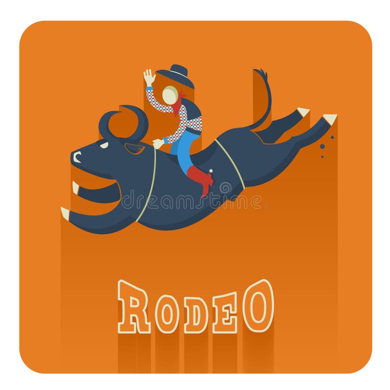 Rodeo Symbol Man Riding Bull Stock Illustrations – 79 Rodeo Symbol Man ...