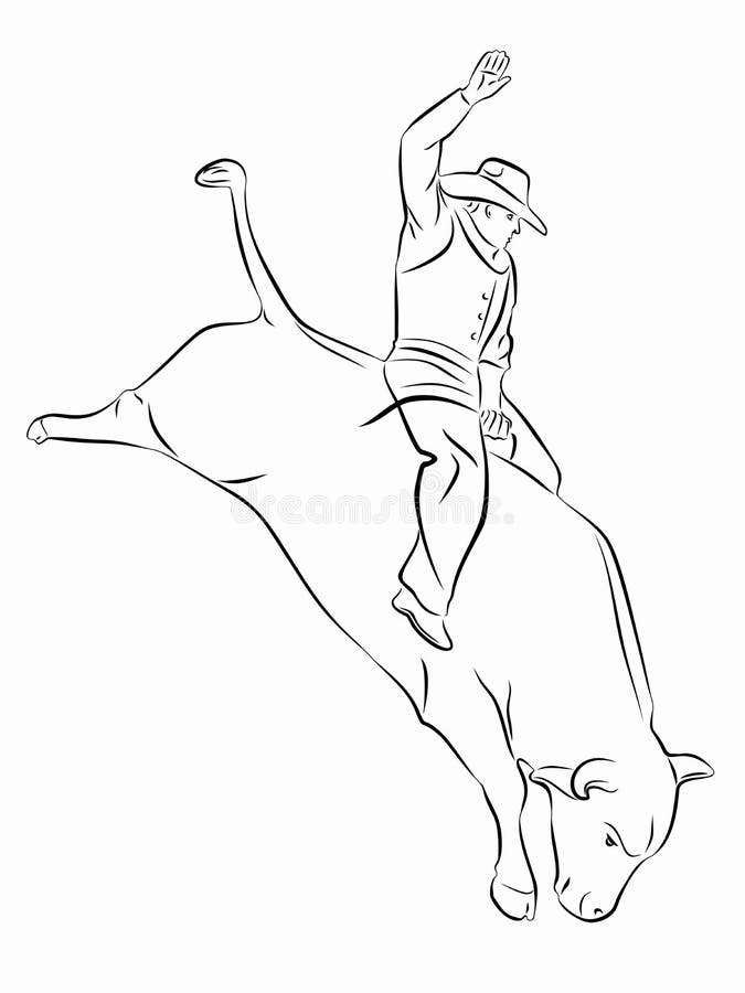 Rodeo Illustration . Vector Drawing Stock Vector - Illustration of ...