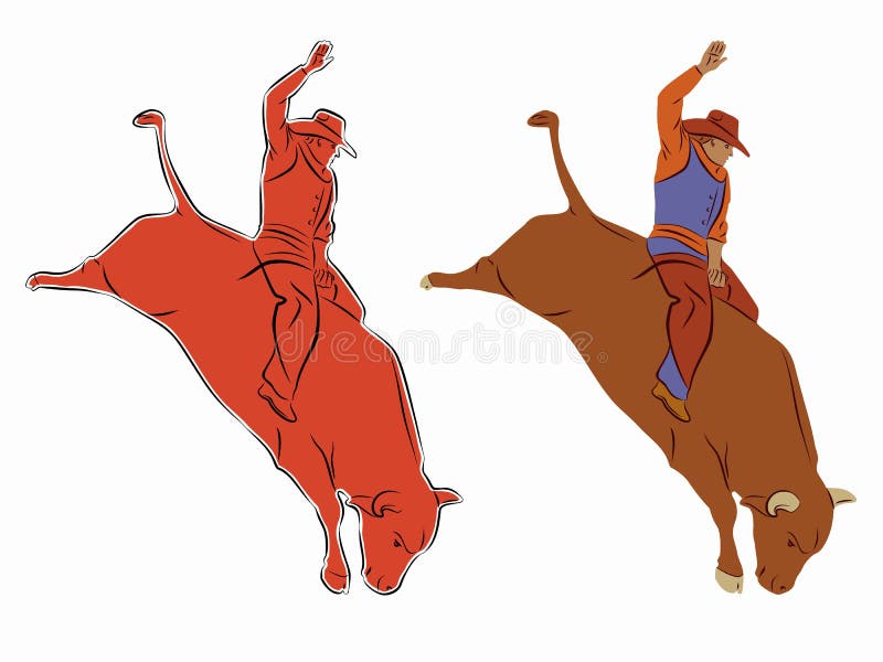 Rodeo Illustration . Vector Drawing Stock Vector - Illustration of ...