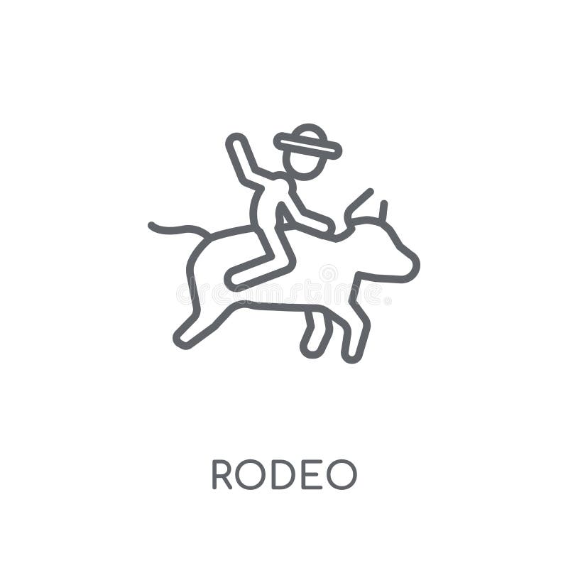 Rodeo Linear Icon. Modern Outline Rodeo Logo Concept on White Ba Stock ...