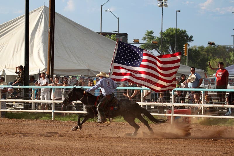 Rodeo Queen with Texas Flag Editorial Image - Image of horseback ...